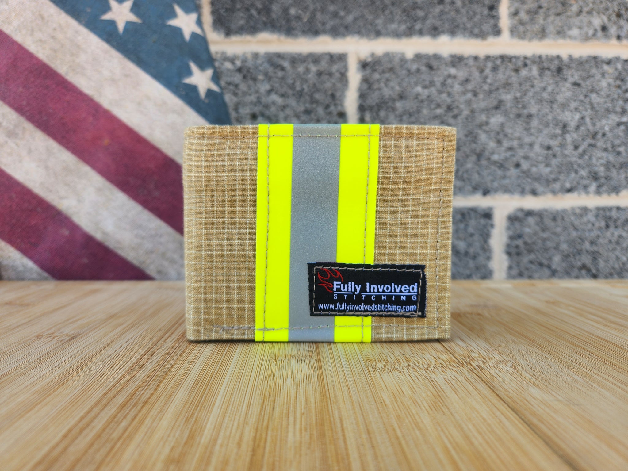 BLEMISHED Firefighter Personalized TAN Captain Wallet
